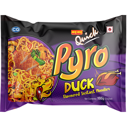 Wai Wai Quick Pyro Duck | Duck Flavored Super Hot Noodles